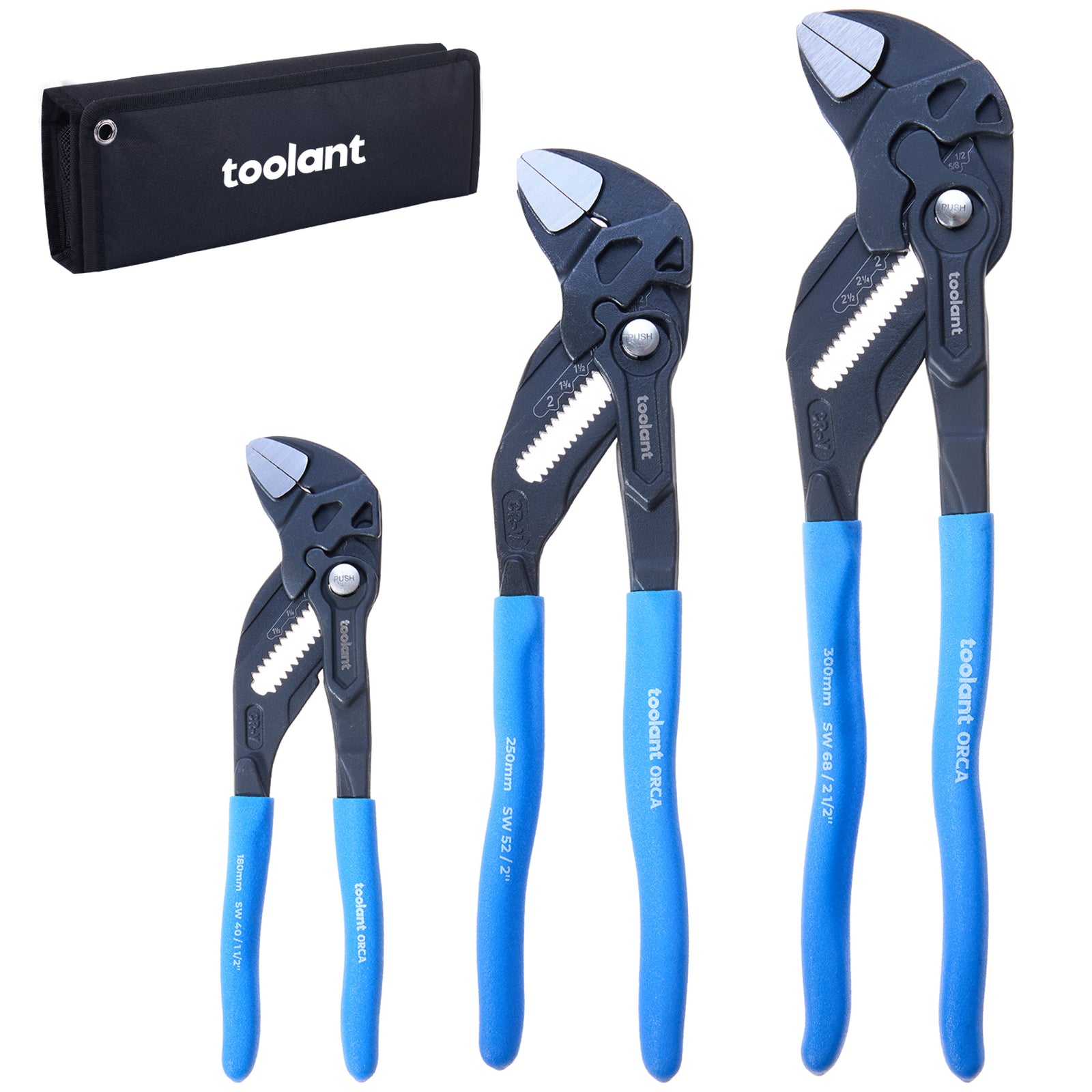 Adjustable Plier Wrench, 7"/10"/12"